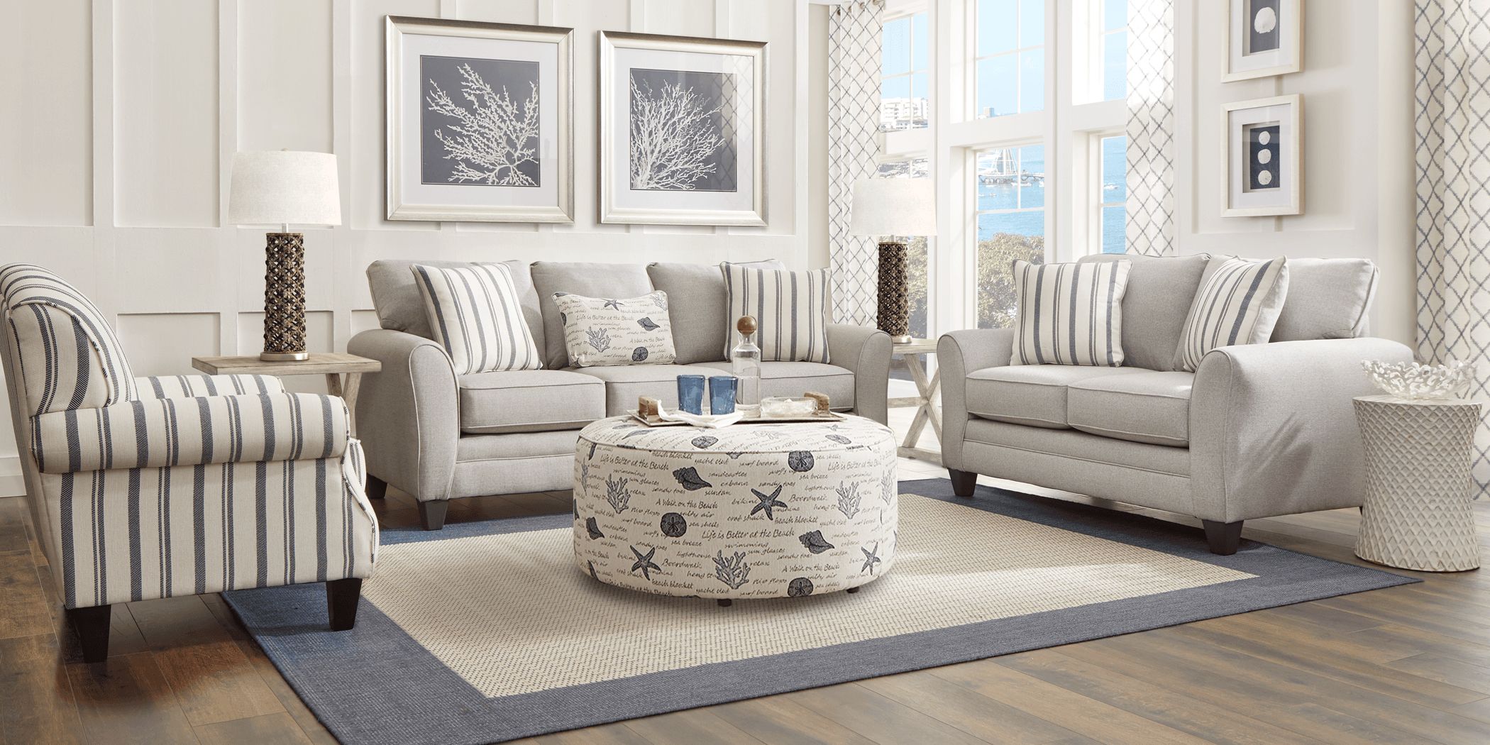 Coastal Style Sleeper Sofas | Baci Living Room