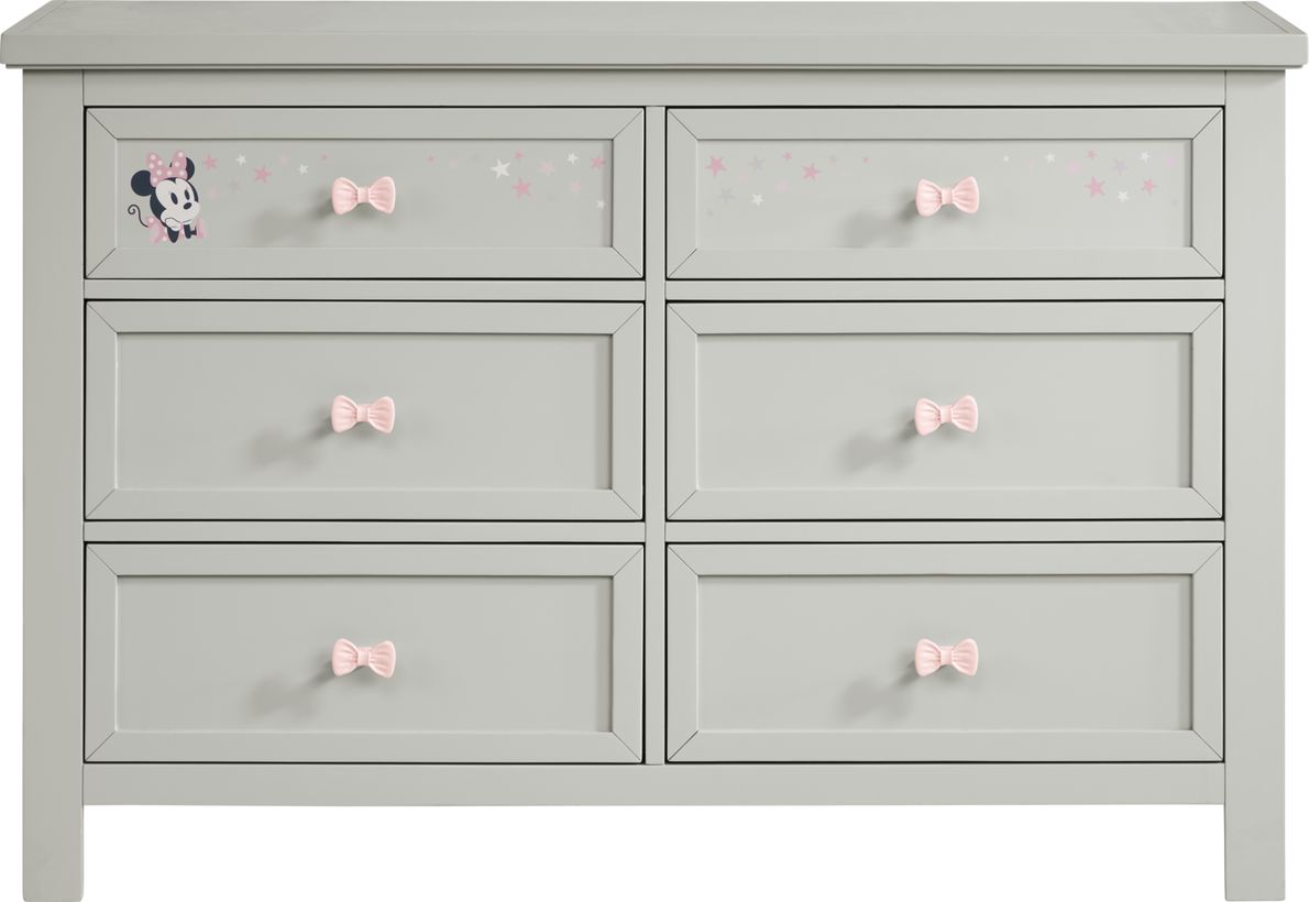 Kids Starry Dreams with Minnie Mouse Gray Dresser Rooms To Go