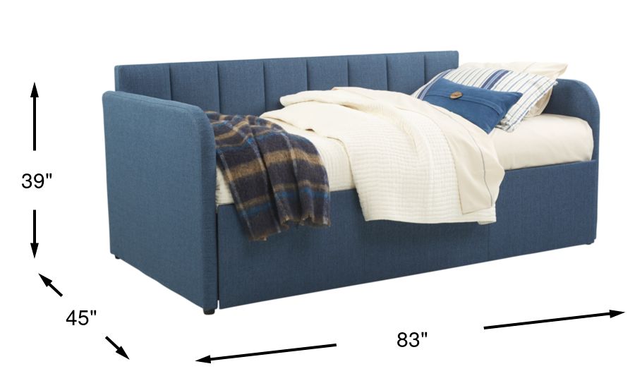 Lanie Blue Vertical Channel Daybed - Rooms To Go