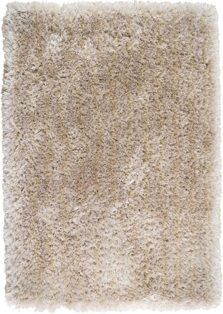 Sparkle Shag Beige 5' x 7'5 Rug - Rooms To Go